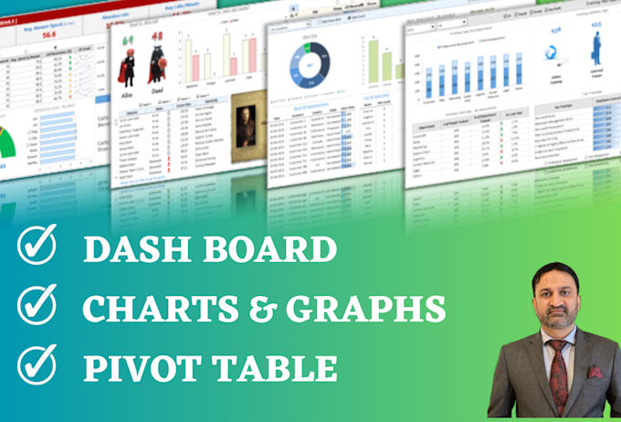 Create Professional Dashboards Charts Graphs And Pivot Tables By