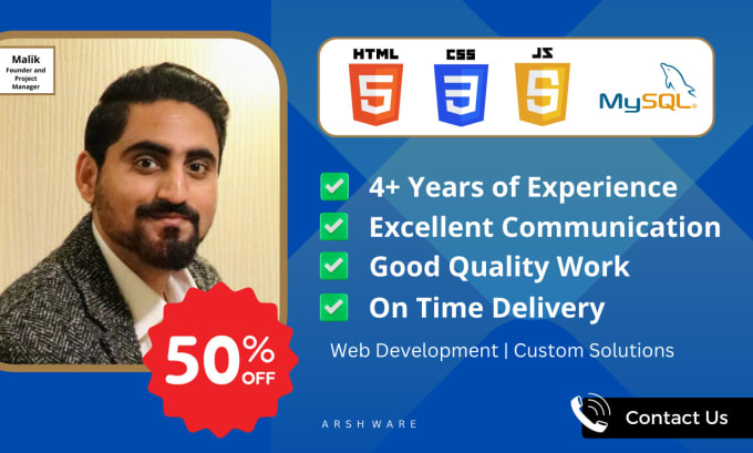 Code Html Css Javascript Php Web Application By Arshware Fiverr