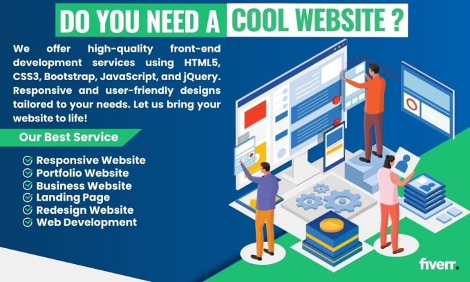 Do Frontend Web Development Using Html5 Css3 Javescript And Jquery By