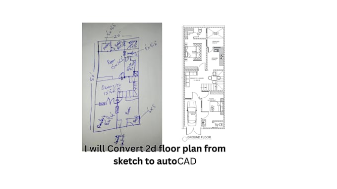 Convert Pencil Sketch From To Autocad By Tariq Phu Fiverr