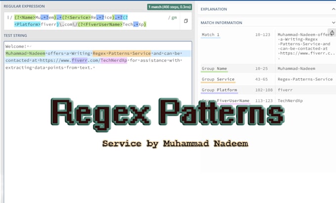 Write A Custom Regex Pattern For Your Specific Needs By Technerdxp Fiverr