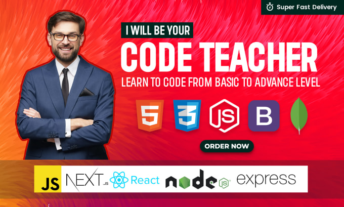 Teach Or Help You Learn Html Css Javascript React Node Mern By