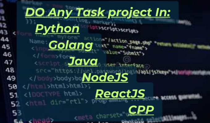 Do Any Task Projects In Golang Grpc Java Node Js React Js Python