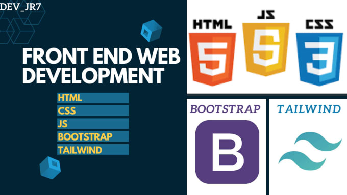 Be Your Front End Web Developer Using Html Css Bootstrap Js Tailwind By