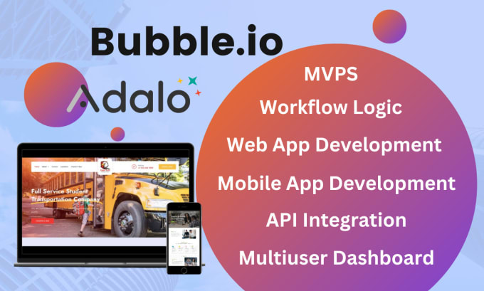 Build Modern Bubble Io Webapp Dashboad Mvp With Api Integration By