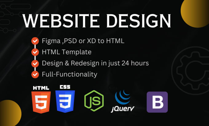 Be Your Front End Web Developer With Html Css Bootstrap And Javascript