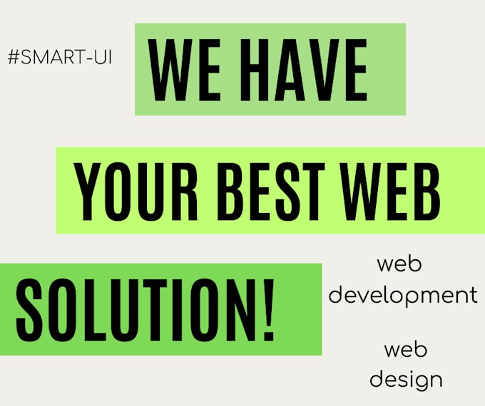 Provide Your Best Solutions In Web Design And Web Development By Smart