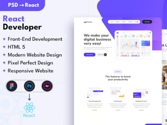 Be Your React Js Html Css Front End Web Developer By Ramanidivyesh Fiverr