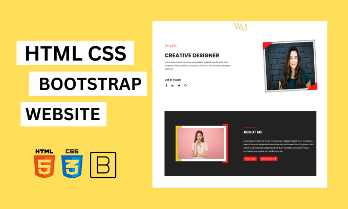 Create Responsive Website In Html Css Javascript With Boostrap By