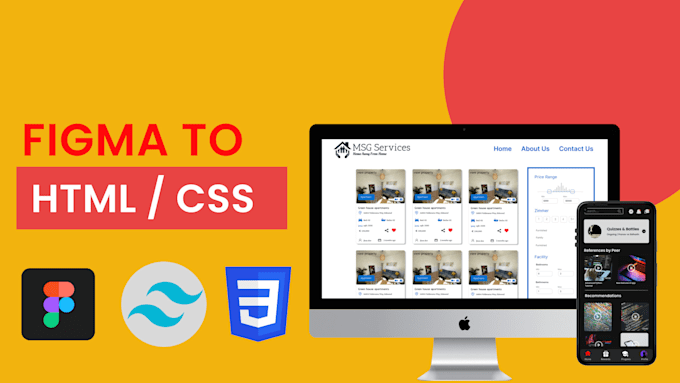 Convert Figma Design Into Html Css Tailwind By Harshacodes Fiverr