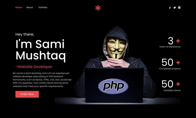 Website Development Html Css Javascript Php Mysql By Sami Mushtaq786