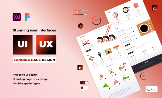 Do Website Ui Design Landing Page Ui Ux Design Mobile App In Figma By
