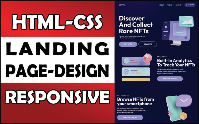 Build Responsive Html And Css Landing Pages By Claudiuzav Fiverr