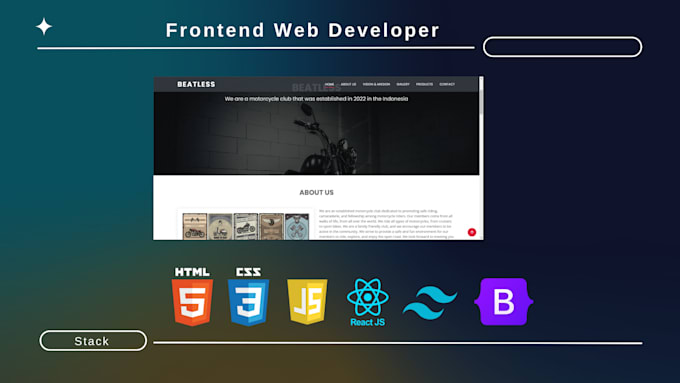 Create A Frontend Web Using Html Css Javascript React And Framework