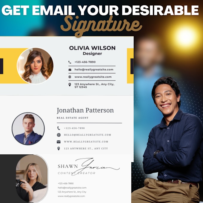 Design Clickable Html Email Signature By Navis5 Fiverr