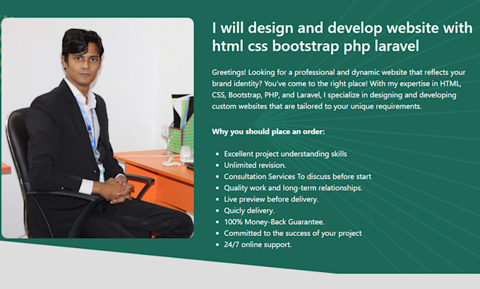 Design And Develop A Website With Html Css Bootstrap Php Laravel By