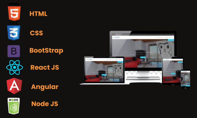 Create Responsive Website Using Html Css Javascript Angular React Js