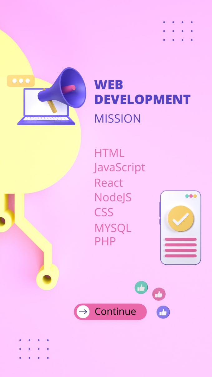 Do Website Development In Html Css Javascript With A Back End In Nodejs