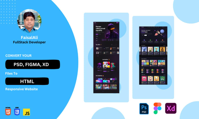 Convert Psd To Html Css Responsive Website By Faisalali19 Fiverr