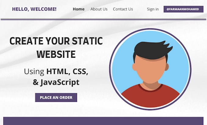 Develop Static Web Pages Using Html Css And Js By Farmaanmohamed Fiverr