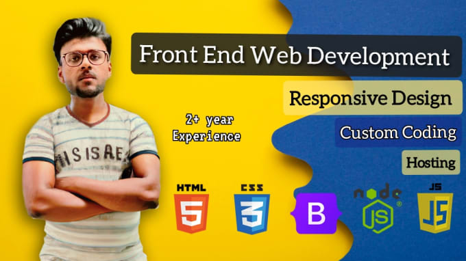 Do Front End Web Development In Html Css Javascript And React By