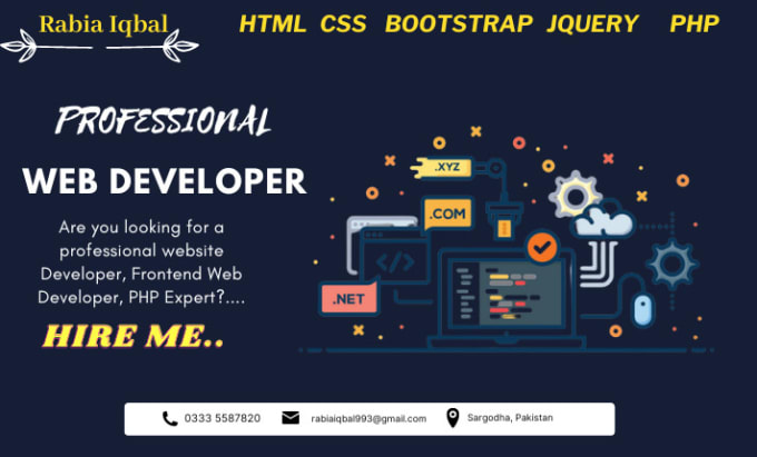 Be Your Frontend Web Developer Html Css Bootstrap Js Php By