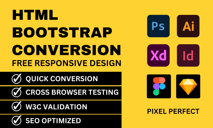 Convert Figma Xd Psd To Html Css Bootstrap Tailwind React By