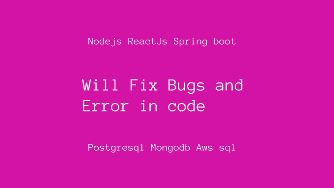 Fix Bugs In Your Server Website Database Api Of Springboot React
