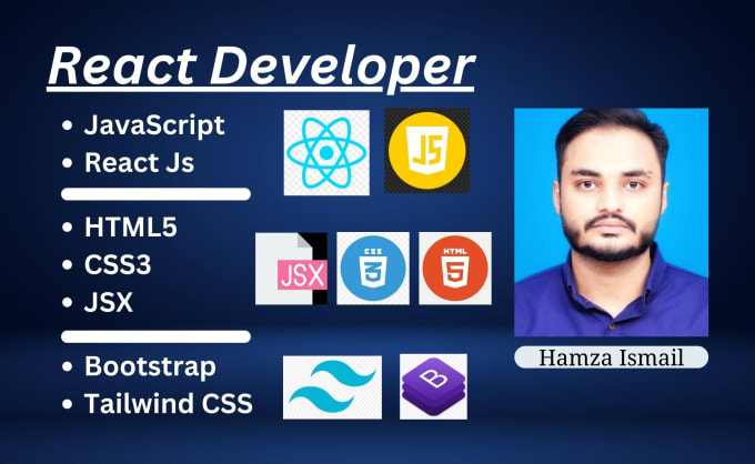 Create Custom Frontend Webpages Using Html5 Css3 React Js By Code