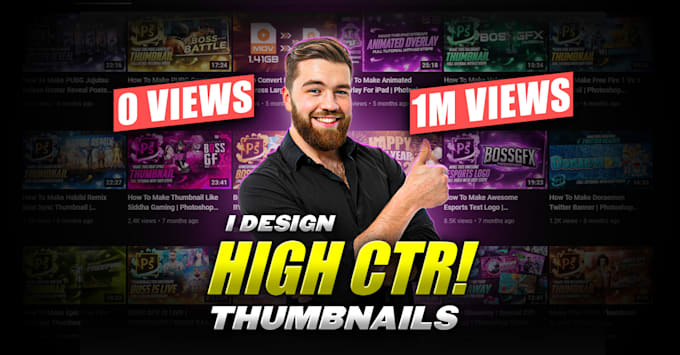 Design A High Ctr Attractive Youtube Thumbnail By Mudassar Fiverr