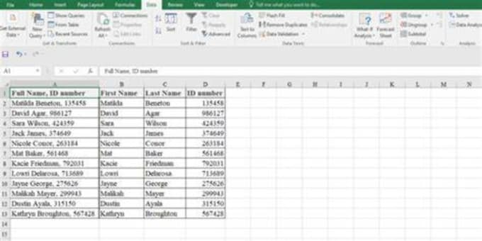 Split Data In Single Excel Cell Into Multiple Column By Charvi 13 Fiverr
