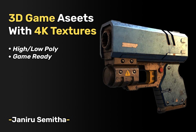Create 3d Game Assets Weapons And Props With Textures By