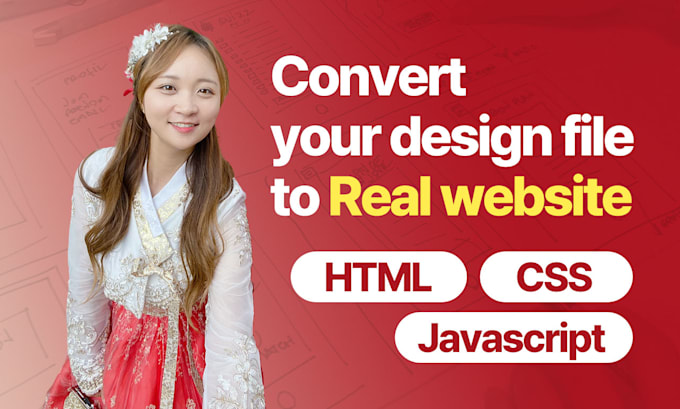 Convert Your Design File To Real Website By Koreaweb Fiverr