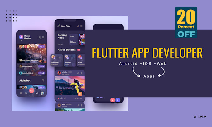 Be Your Flutter Developer Build Android Ios Flutter App With Firebase