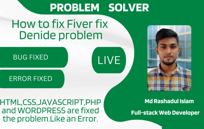 Fix Html Css Javascript And Php Bugs And Coding Errors By Fiverwp898