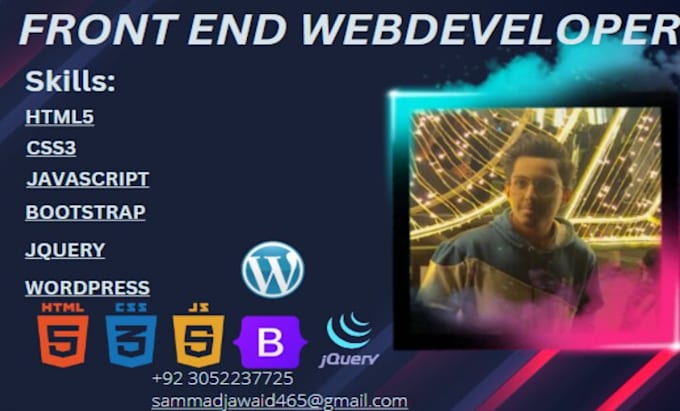 Be Your Front End Web Developer Html Css React Js Bootstrap By