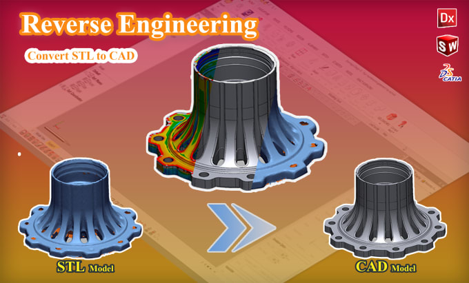 Do Reverse Engineering From Stl Or 3d Scan File To Cad Model By Arman