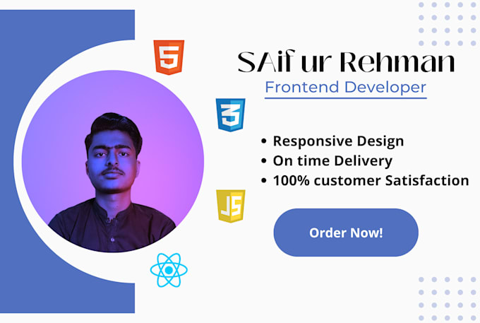 Be Your Frontend Web Developer Using Html Css Javascript By Saif Dev