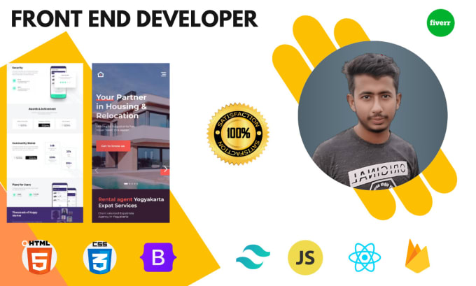 Your Frontend Web Developer Using React Html Css Bootstrap