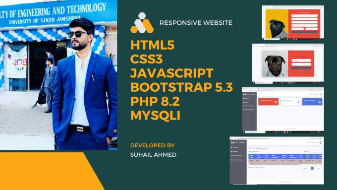 Develop Responsive Website With Html5 Css3 Javascript Bootstrap And Php