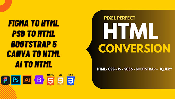 Convert Figma Xd To Html Css With Bootstrap 5 By Ahsanali706 Fiverr
