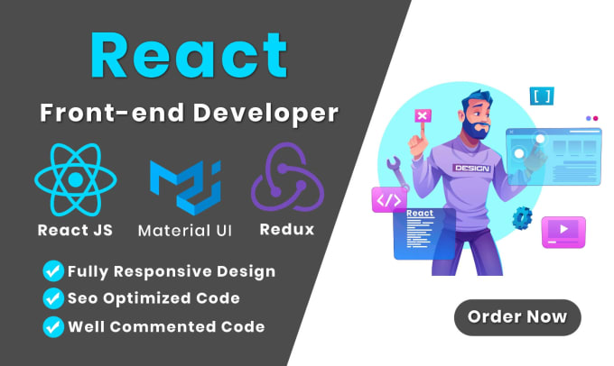 Your Reactjs Web Developer Using Javascript Redux And Material Ui By