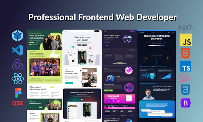 Be Your Frontend Developer Using Html Css Javascript Reactjs