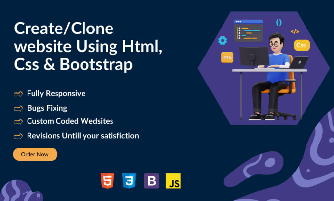 Do Frontend Web Design Using Html Css And Javascript By Abdullah Al