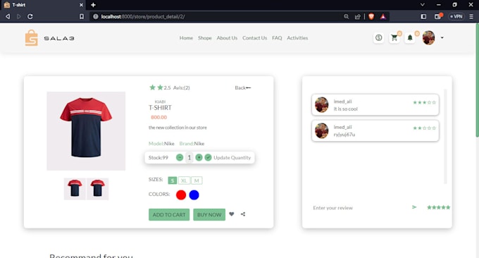 Create A Ecommerce Website Using Js Django Bootstrap Mysql By Imed