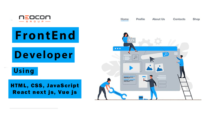 Do Front End Web Development Using Html Css React Next Js Vue Js By