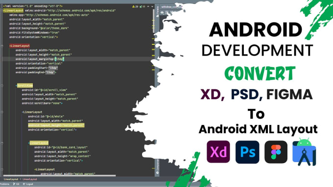 Convert Figma To Xml Xd To Xml Psd To Xml In Android Studio By