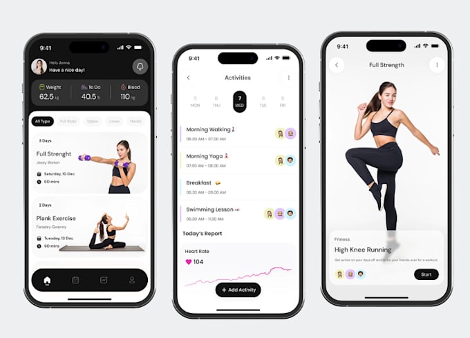 Build Android Ios Health And Fitness App Gym Workout App By Fash