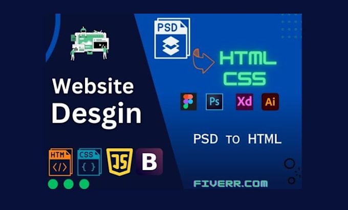 Convert Psd Figma Xd To Html Css Using Bootstrap With Responsive All