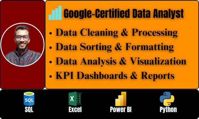 Be Your Sql Python Excel Power Bi Data Analytics Or Data